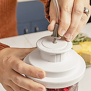 Jar Sealer Hood for Vacuum Sealing Wide-Mouth Mason Jar Food Storage 2 Pack with One Accessory Hose by Magic Vac, Keep Food Fresh BPA Free, MADE IN ITALY