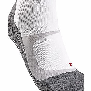 FALKE Women's RU4 Endurance Cool Running Socks, Mid Calf, Medium Cushion, Athletic Sock, Breathable Quick Dry, Nylon, White (White-Mix 2020), 8-9, 1 Pair