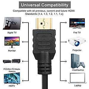 Hi-Speed 4K HDMI Cable Compatible with Your Microsoft Surface Duo 2 Certified for 2.0, 18Gbps, UHD, 2160p + More (10 Feet)