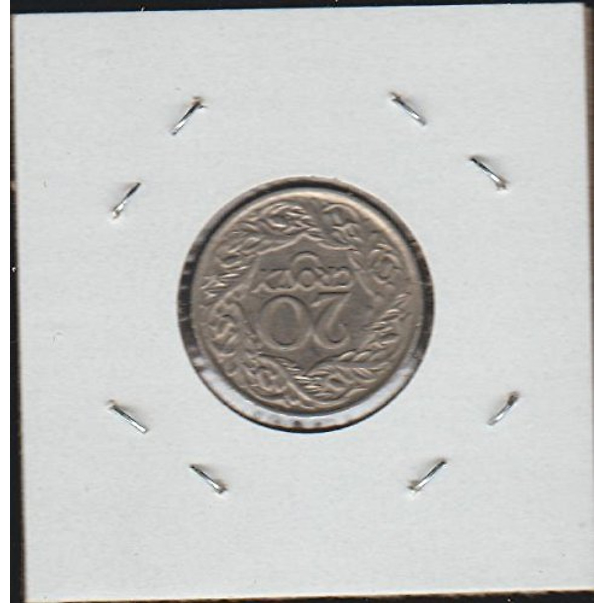 1923 PL Crowned Eagle with Open Wings Twenty Cent Piece Choice About Uncirculated Details