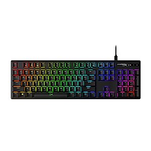 HyperX Alloy Origins - Mechanical Gaming Keyboard, Software-Controlled Light & Macro Customization, Compact Form Factor, RGB LED Backlit - Tactile HyperX Aqua Switch (Renewed)