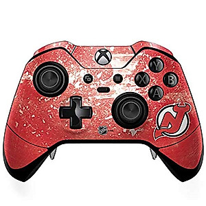 Skinit Decal Gaming Skin compatible with Xbox One Elite Controller - Officially Licensed NHL New Jersey Devils Frozen Design