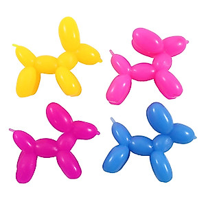 12 Mini Balloon Dog Stretchy Toy - Cute Squishy Sensory Fidget Toy - Party Favors & Prizes (1 Dozen)