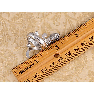 Alilang Adjustable Silvery Tone Dark Blue Rhinestones Lizard Reptile Ring