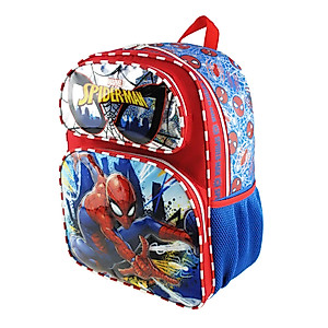 Marvel - Spider-Man Deluxe 16 Inch Large Backpack and Lunch Box Set - Perfect Swing