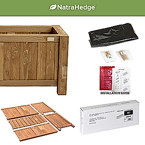 NatraHedge 15" Hampton Classic Wooden Planter Box Indoor and Outdoor Use for Patio Garden (44" x 15" x 15")