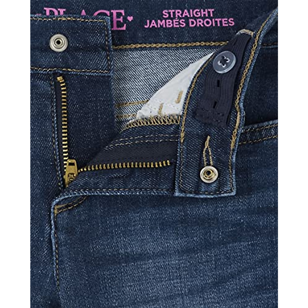 The Children's Place girls Fashion Denim Jeans, Roll Cuff Straight - Mily Wash, 6 7 US