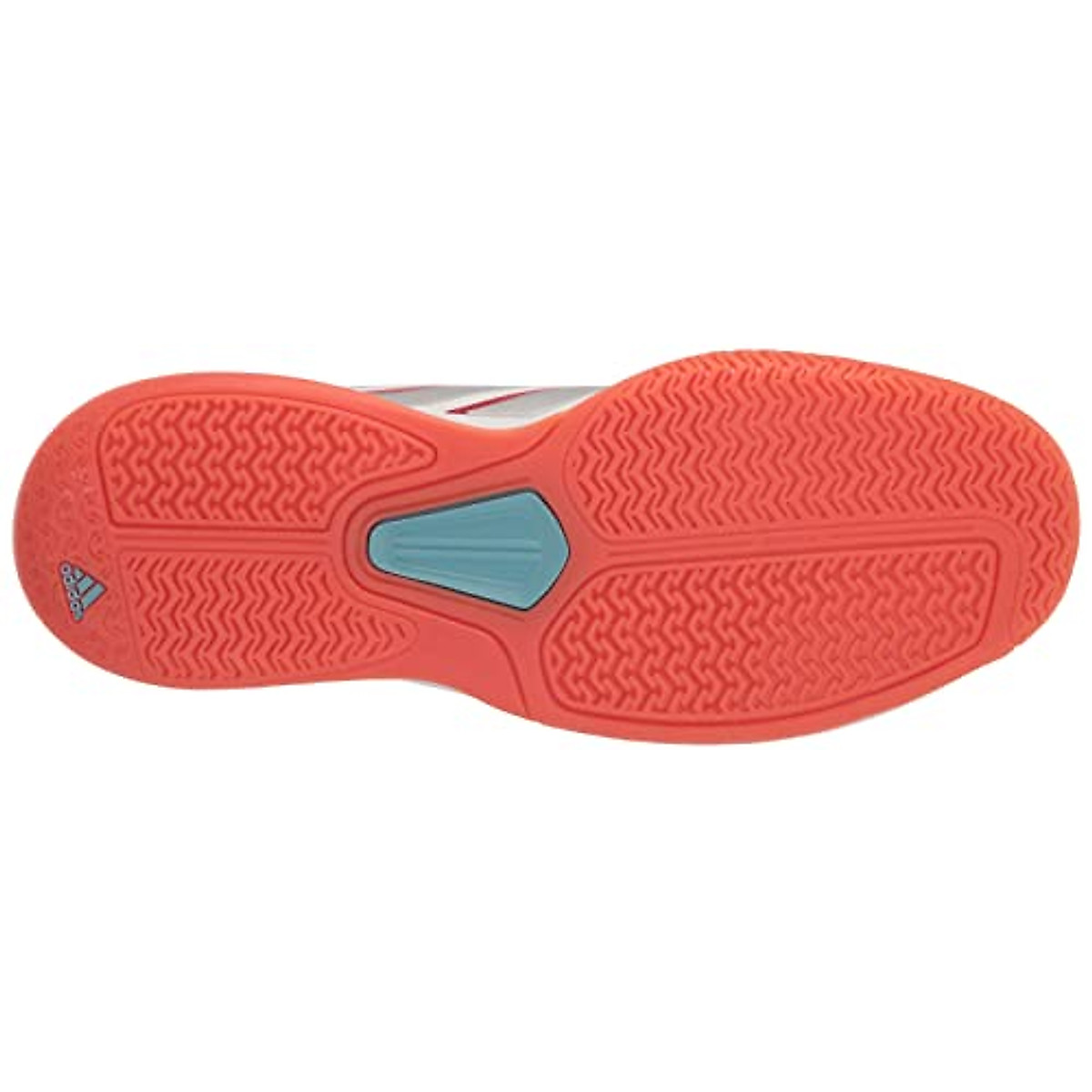 adidas Women's AvaFlash Tennis Shoe, White/Silver Metallic, 10