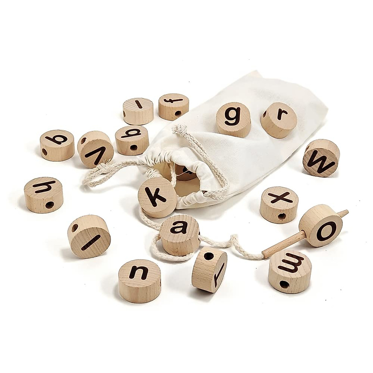 Play I Do Alphabet Lacing Beads for Toddlers - Lacing Toy to Develop Fine Motor Skills and Teach ABC