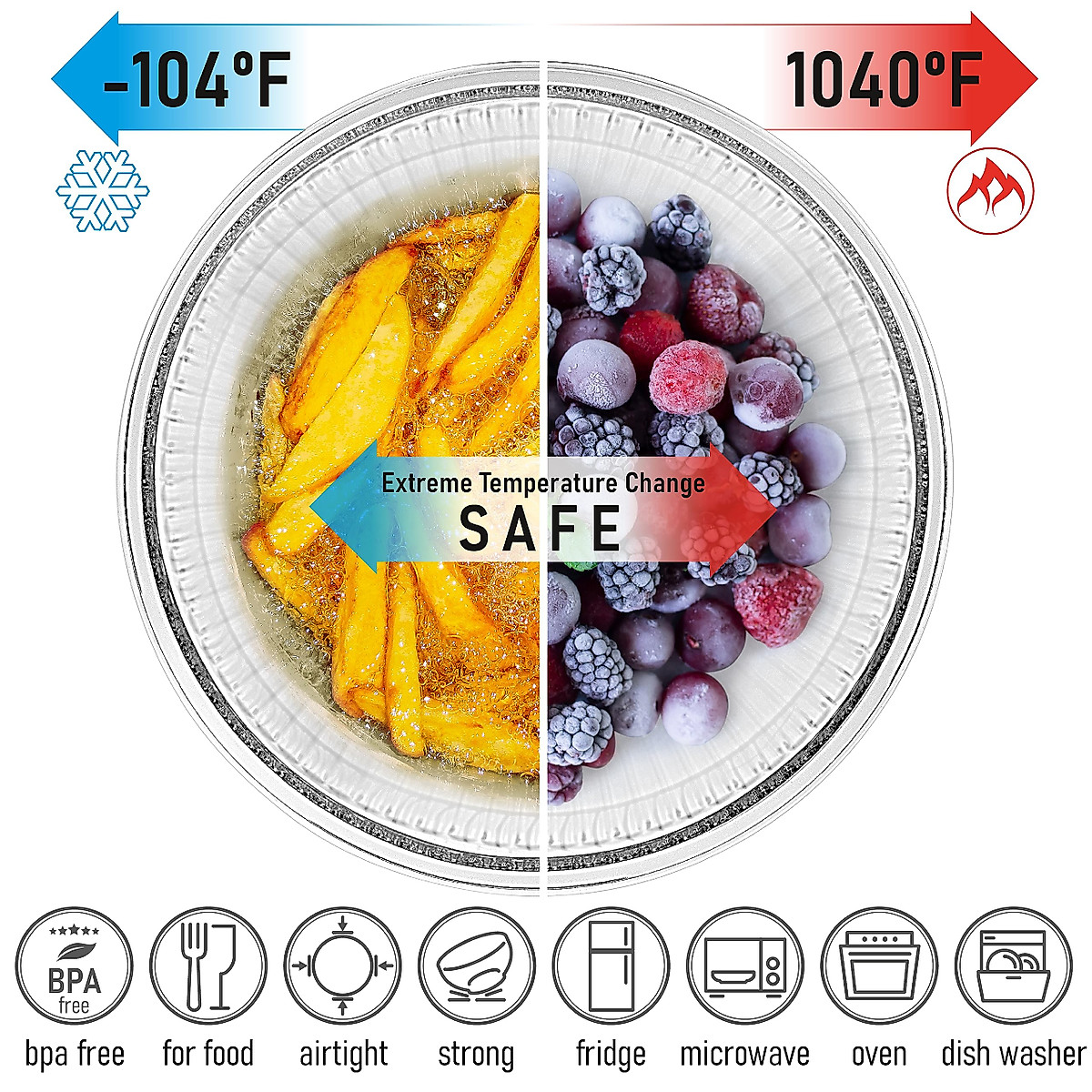 dokaworld Stackable Space-Saving Nesting Set of 3 Glass Bowls with Bamboo Lids for Foodprep, Storage, Mixing & Cooking - Microwave & Oven Safe BPA Free Durable Heat Resistant Inert Borosilicate Glass