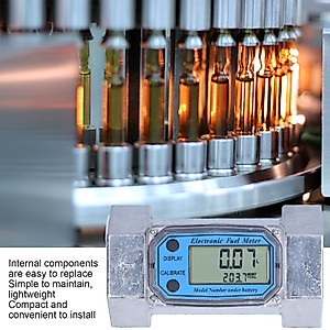 Turbine Meter, 2in Electronic Digital Flowmeter 2.3V‑3.3V LLW‑50 Fuel Liquid Water Gas Oil Flowmeter for Medicine