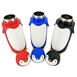 SZWGMY Penguin Stainless Steel Water Bottle Tea Coffee Travel Mug Insulation for Hot & Cold,vacuum flask cup (Black)