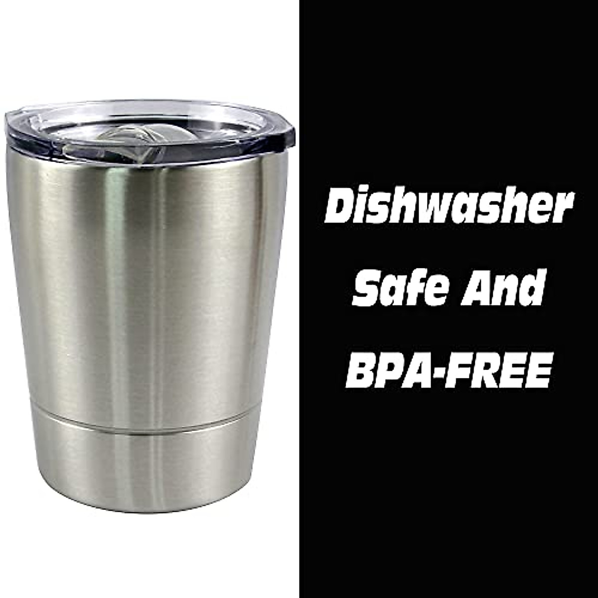 DUOLE 2pcs, Reusable Travel Mug for Kids (Boys/Girls) Adults (Men/Women) Silver Mini Thermal Cup for Boys Girls Men Women with Spill-Free Lid Coffee Cup for Hot & Cold Drinks 8oz/230ml