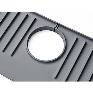 WeatherTech FaucetMat - Protect Your Kitchen & Bathroom Countertops - Dark Grey/Slate