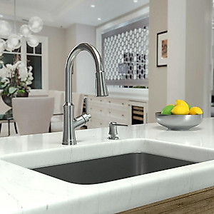 hansgrohe Joleena Stainless Steel High Arc Kitchen Faucet, Kitchen Faucets with Pull Down Sprayer, Faucet for Kitchen Sink, Stainless Steel Optic 04793800, 15.8-Inches Tall