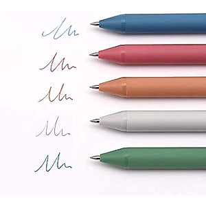 Kaco 20 Retractable Gel Ink Pens New Set( 5 Black Ink + 15 Color Ink) Extra Fine 0.5mm Pencils Inks for Adult Coloring Books Craft Doodling