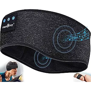 MUSICOZY Sleep Headphones Bluetooth 5.2 Headband, Sports Wireless Earphones Music Sleeping Headphones Mask Earbuds with HD Stereo Speaker for Women Men Teens Workout Running Cool Gadgets Unique Gifts