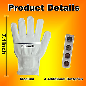 COTRUERE Led Gloves Light Up Cool Finger Toys Christmas Halloween Birthday Party Rave Flashing Gifts for Kids Teens Adults (Green)