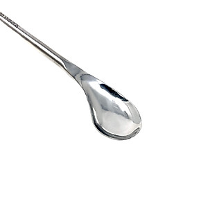 Stainless Steel Double Ended Square & Lab Spoon Sampler Lab Spatula 7″ Length (Set of 2: Right and Left Angled)