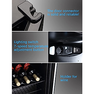 KRIB BLING Beverage Refrigerator and Cooler, 120 Cans Mini Refrigerator for Soda, Water, Beer, Wine, Small Drink Dispenser Machine for Home, Dorm, Office with Adjustable Wire Shelving