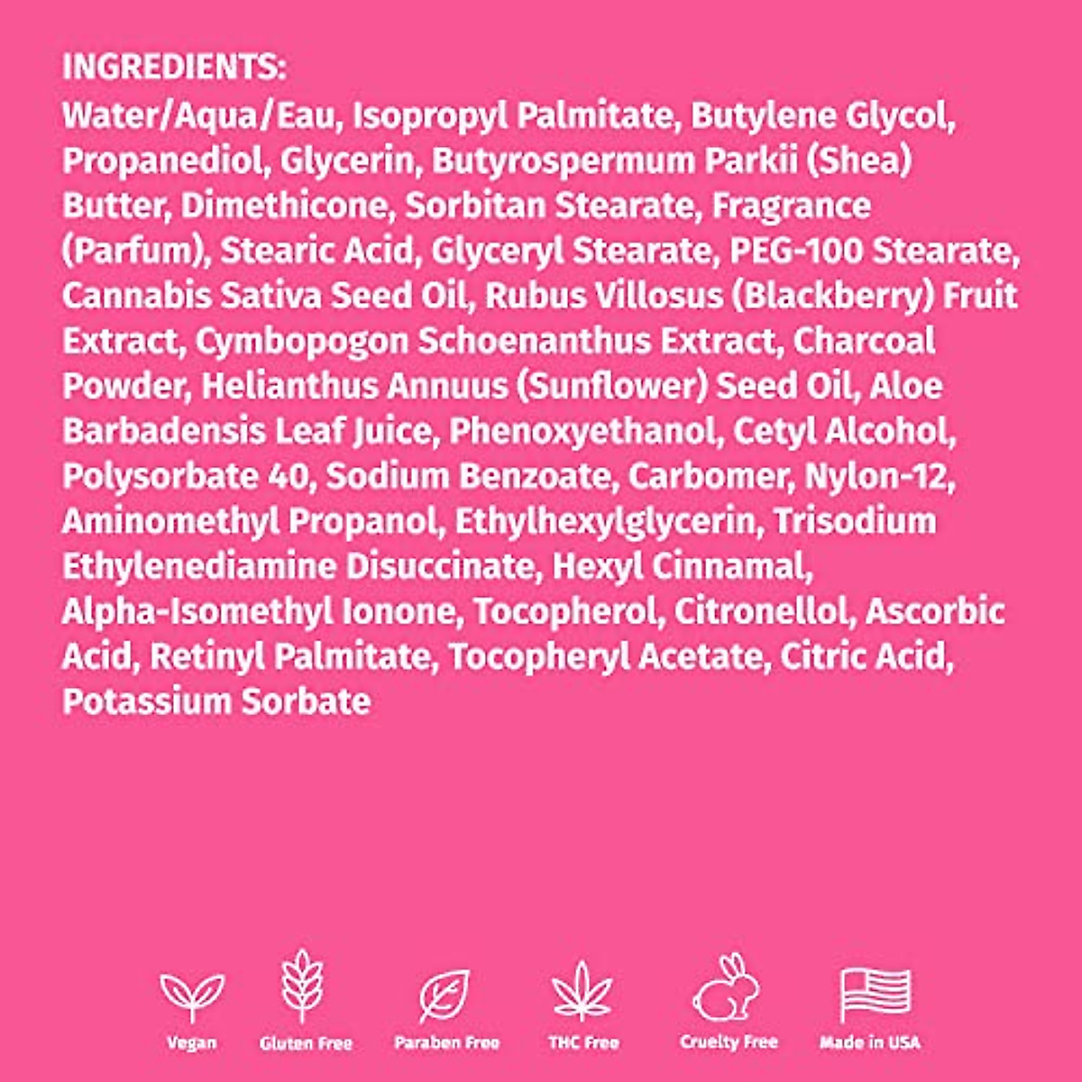 HEMPZ Body Lotion - Blackberry & Lemongrass Daily Moisturizing Cream, Shea Butter Hand and Body Moisturizer - Hemp Lotion - Skin Care Products, Hemp Seed Oil - 17 oz.