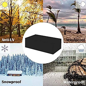 WZDD 48x24x28 inch Garden Furniture Covers Waterproof, Outdoor Furniture Cover Set, Patio Table Set Cover, 420D Heavy Duty Oxford Garden Table Cover, Tear-Resistant and Anti-UV