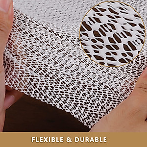 Anze Classic Grip Shelf Liner, Drawer Cabinet Liner for Shelving Non Adhesive Strong Grip Bottom Kitchen Pantry Desks Closet Dresser Cupboard Protector Mat (17.5 Inch x 8.2 Feet, White)