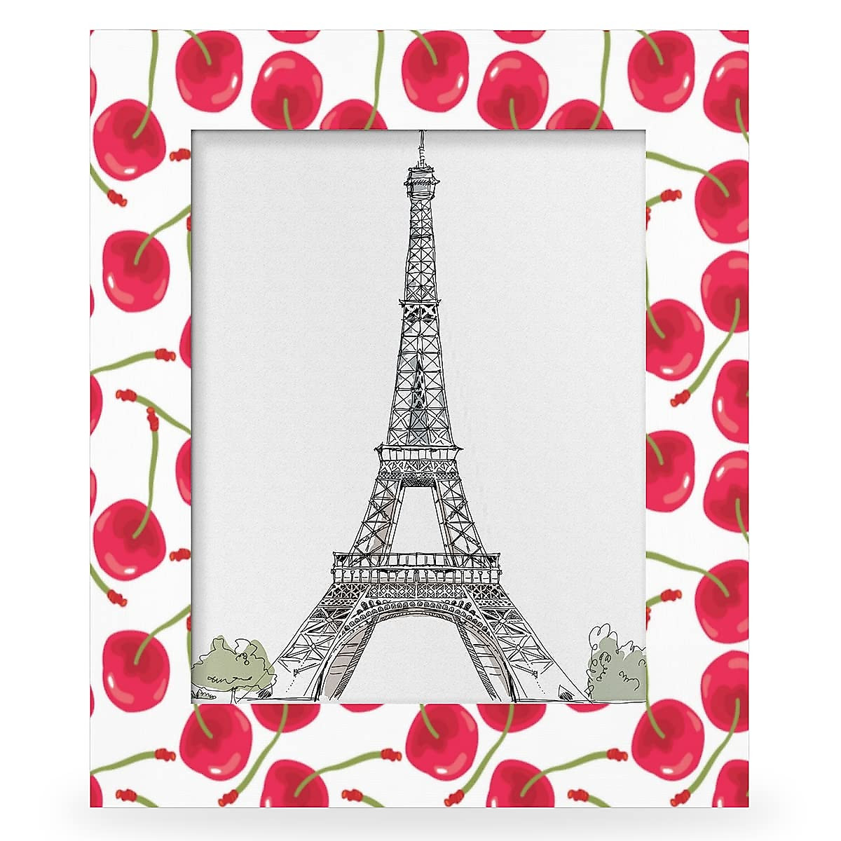 Pardick Cherry 8x10 Picture Frame, Red Fruit Wooden Photo Frames for Tabletop and Wall Display, Picture Frame Home Office Decor