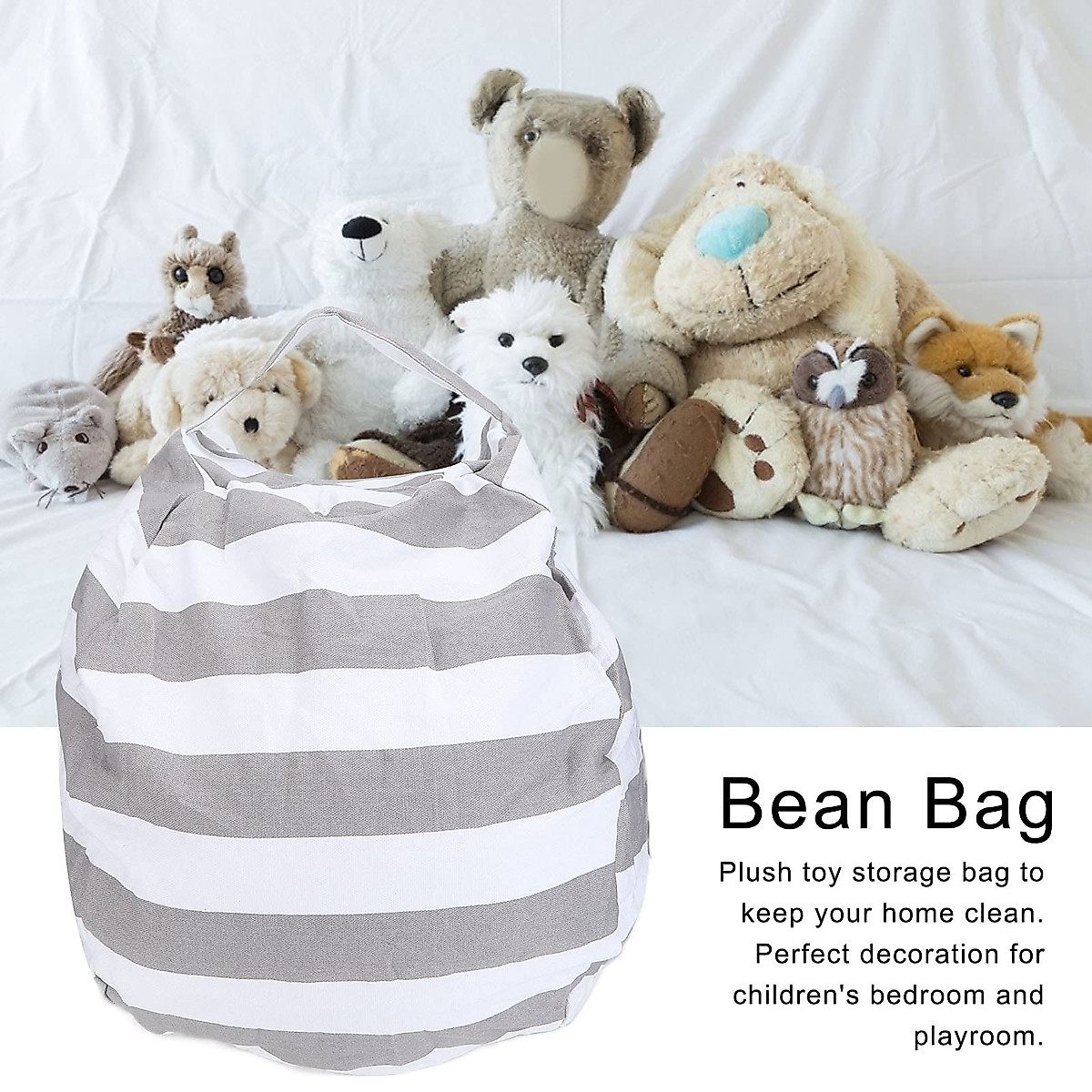 Bean Bag, Stuffed Animal Storage Bag Soft for Living Room for Travel for