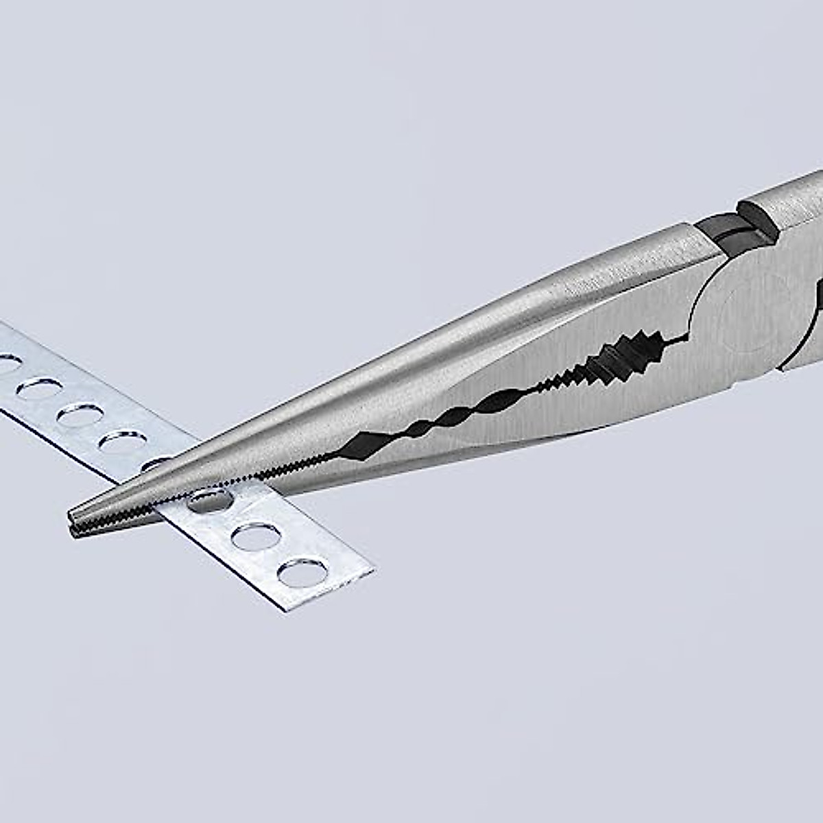 KNIPEX Tools - 2 Piece Extra Long Needle Nose Pliers Set With Keeper Pouch (28 71 280, 28 81 280 and 9K 00 90 12 US) (9K0080128US)