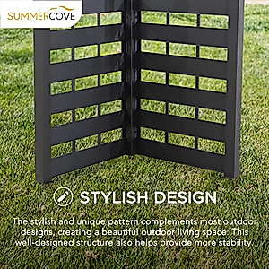 SummerCove Brook Park Outdoor Patio Steel Frame 11 x 13 ft. 2-Tier Soft Top Gazebo with White Canopy Roof for Garden, Backyard, and Lawn Activities