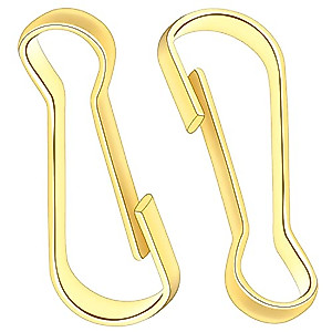 Mini Skater 0.63" Mini Metal Spring Hooks, Tiny Stainless Steel Lanyards Snap Clip Hooks, Keyring Accessory for Purse,Curtains,Jewelry Ring Craft and ID Card Key Chain Clip Parts(Light Gold, 200Pcs)