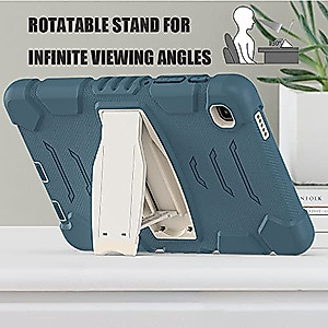 Litchi Samsung Galaxy Tab A7 Lite Case 2021, Galaxy Tab A7 Lite 8.7 Inch Case with Kickstand, Protective Rugged Case for SM-T220/T225-Cornflower Blue