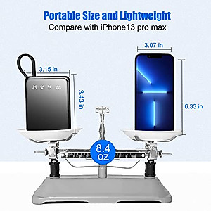 Portable Charger Power Bank 20000mAh - Portable Phone Charger with 4 Built-in Cables & Lanyard 2in1, LED Display External Battery Pack with 5 Outputs & 3 Inputs, Compatible with iPhone, Samsung etc.
