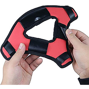 MASiKEN Professional Head Strap Pad for Oculus Quest 2 and Quest Headband Replacement Accessories, Comfortable PU Leather Head Cushion & Reduce Head Pressure (Red)