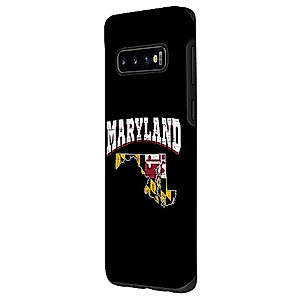 Galaxy S10 US Citizen Proud America State Flag Land Map Maryland Case
