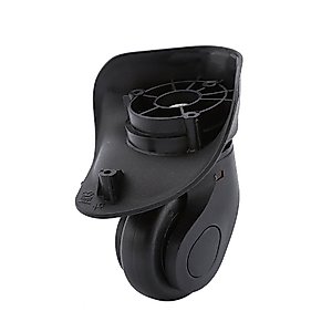 Suitcase Luggage Wheel Universal Suitcase Spare Wheels, 1 Pair Black PVC Replacement Wheels Silent Wear Pulley for Luggage Suitcase Trolley (W041-2 S)