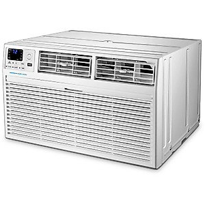 Emerson Quiet Kool 12,000 BTU 230V Through-The-Wall Air Conditioner with Remote Control | 4-in-1 AC, Heater, Dehumidifer, Fan | for Rooms up to 550 Sq.Ft. | 24H Timer | EATE12RD2T, 12000, White