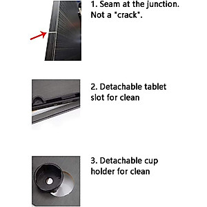 MGsten Laptop Bed Table, XXL Portable Laptop Desk with Cup Holder, Foldable Desk with Drawer, Standing Lap Table Tray in Couch/Office(27.5”x18.9”x11”)