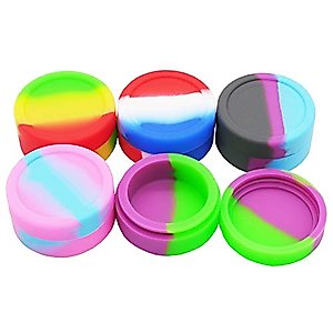Vitakiwi 11ML Wax Round Silicone Concentrate Containers Non-stick Oil Jars (5)
