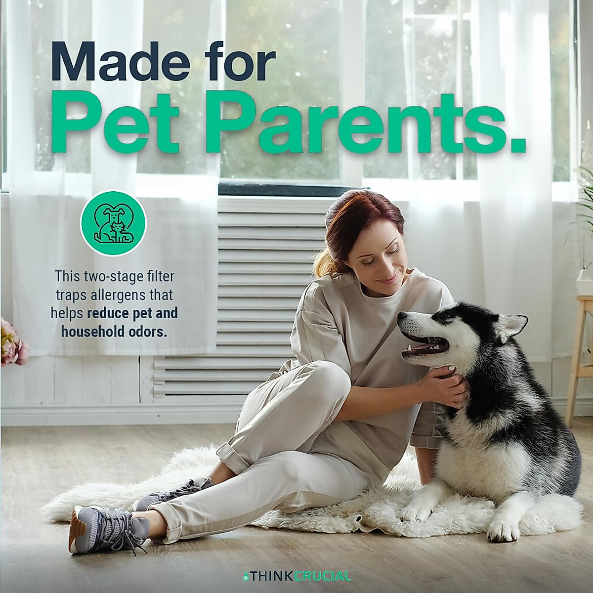 Crucial Air Replacement Carbon Air Filter - Compatible with Kenmore Part # 83378, Whirlpool 8171434, 8171434K – Fits Air Purifier Kenmore 295 Series, Whirlpool AP300, AP350, AP450, AP510 (4 Pack)