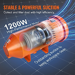 VEVOR Dust Collection System: 1.6-HP Dust Collector Media Reclaimer with 1.8 Gallon Capacity - Universal Fit for Sandblaster Cabinets and Media Blasters