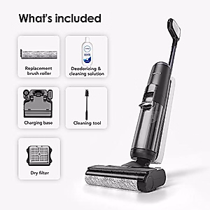 Tineco Floor ONE S5 PRO 2 Cordless Wet Dry Vacuum Smart Hardwood Floor Cleaner Machine, One-Step Cleaning Mop for Sticky Messes and Pet Hair, LCD Display, APP, Voice Guide with Ultra Mode