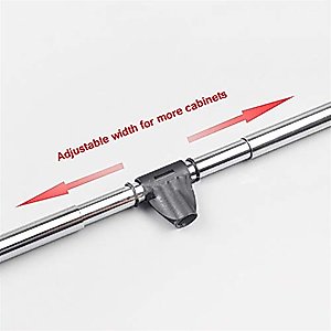 Drop-Down Wardrobe Hanging Rails, Automatic Rebound Width Adjustable, Large Retractable Wardrobe Hangers, Light Storage System with Aluminum Poles, Space Saving, Load 30KG (Size : 450-600mm