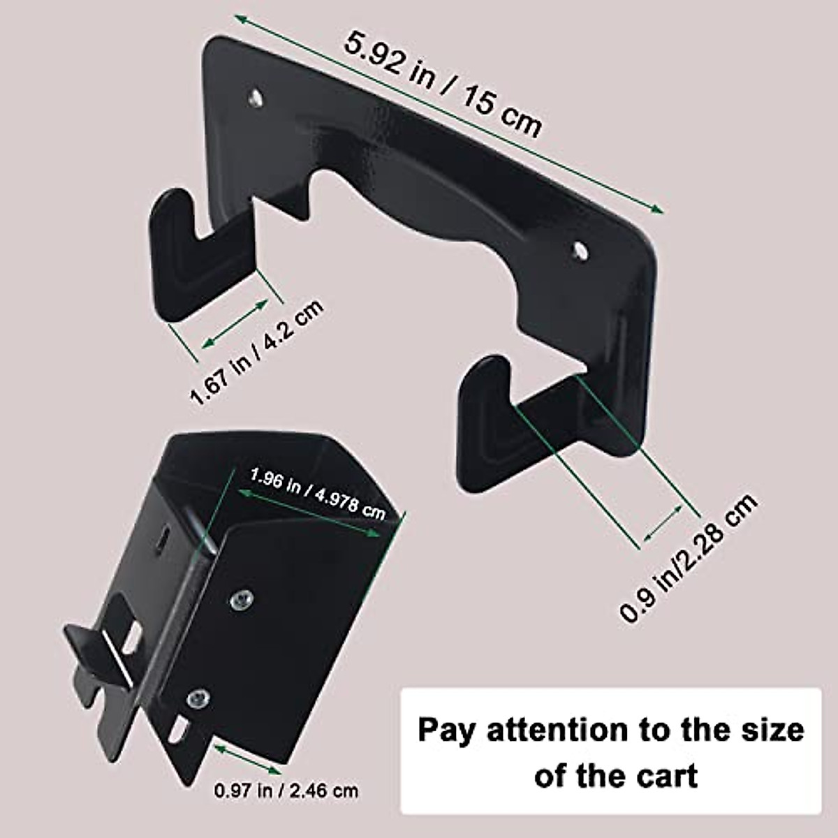 Wheelbarrow Hanger Holder - Wall Mounted Bracket, Garage Organizer Holder Storage Bracket for Most Wheelbarrows, with mounting Hardware Holds Most cart Weights - Effective Space Saving