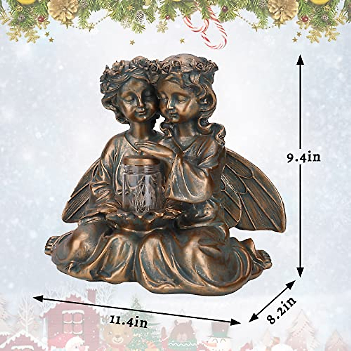 Garden Angel Statue - Praying Peaceful Angel Figurine for Yard, Gardening Gifts for Mom Grandma Lawn Fairy Ornaments Figurines for Outdoor Decor