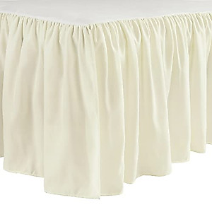 Lush Decor Ruffle Crib Skirt, 16" Drop, Ivory