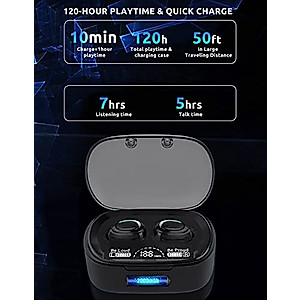 VOLT PLUS TECH Wireless V5.1 PRO Earbuds Compatible with Videocon Graphite 1 IPX3 Bluetooth Touch Waterproof/Sweatproof/Noise Reduction with Mic (Black)
