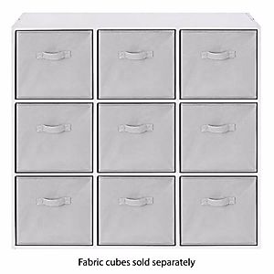 Whitmor 9 Cube Wood Storage Organizer - White (6422-8859-WHT-BB)