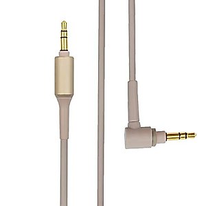 Sqrmekoko Upgrade Cable Cord for Sony MDR-10R MDR-100ABN MDR-1A MDR-XB950bt MDR-1000X MDR-1ADAC Noise Cancelling Wireless Headsets (Gold)